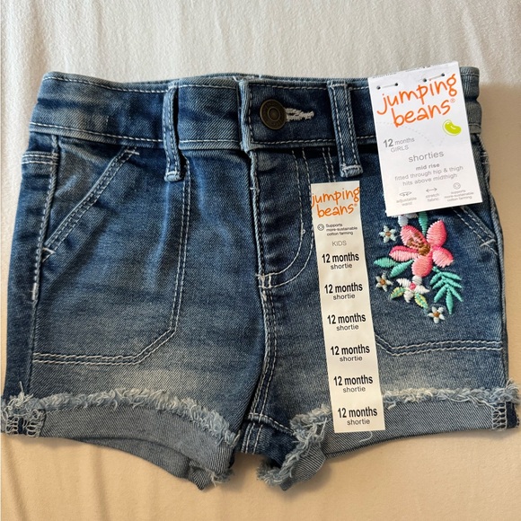 jumping beans | Bottoms | Girls Jumping Beans Denim Shorts With Floral ...